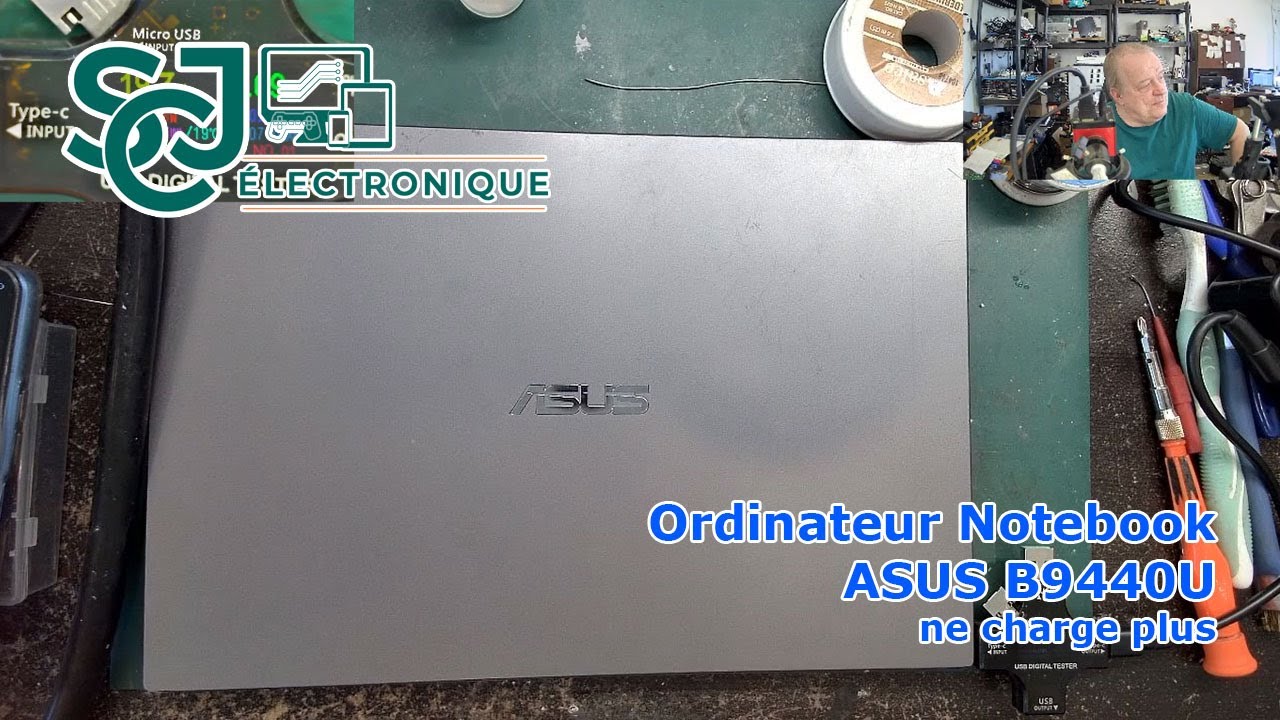 Ordinateur Notebook ASUS B9440U ne charge plus | SJC Électronique - YouTube