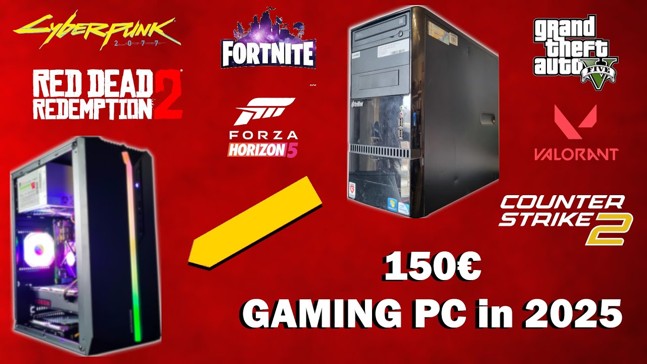 GAMING on an BUDGET 150$ PC in 2025?! [ AMD RX 470 & Intel Xeon E3 1270 ...