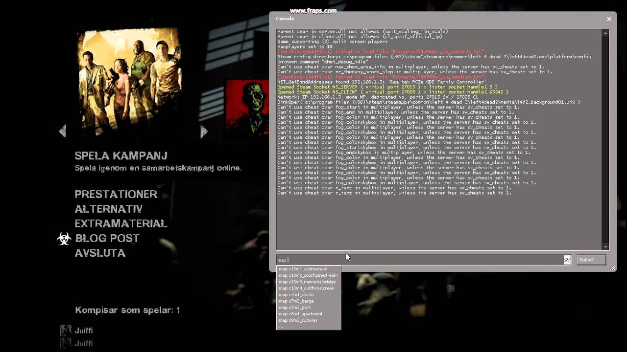 how 2 play l4d2 with cheats =] - YouTube
