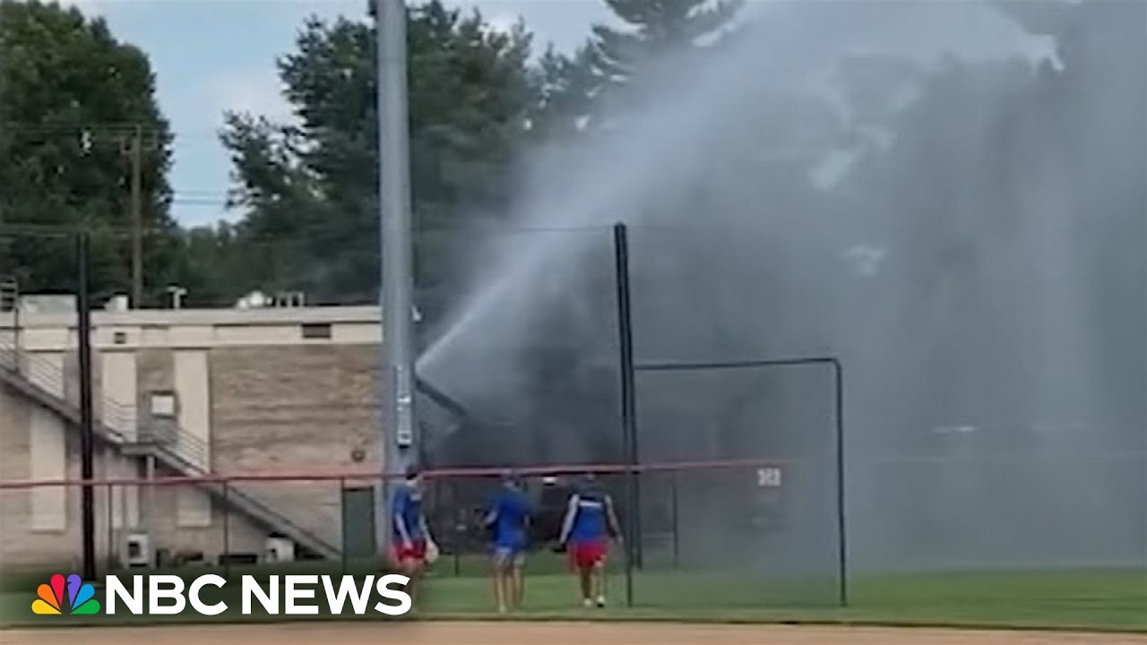Maryland firefighters charged after flooding baseball field - YouTube