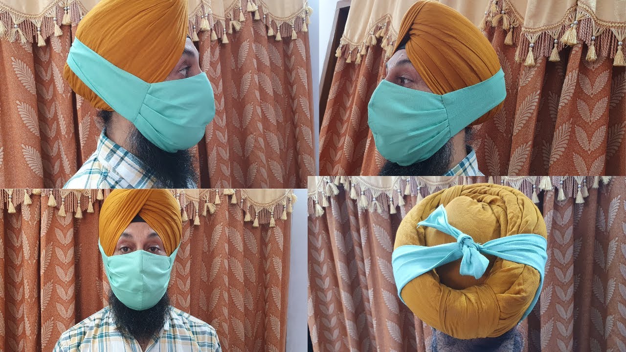 Thatha Mask For Turban | 2 Layer Thatha Mask | Turban Mask | Mask For ...