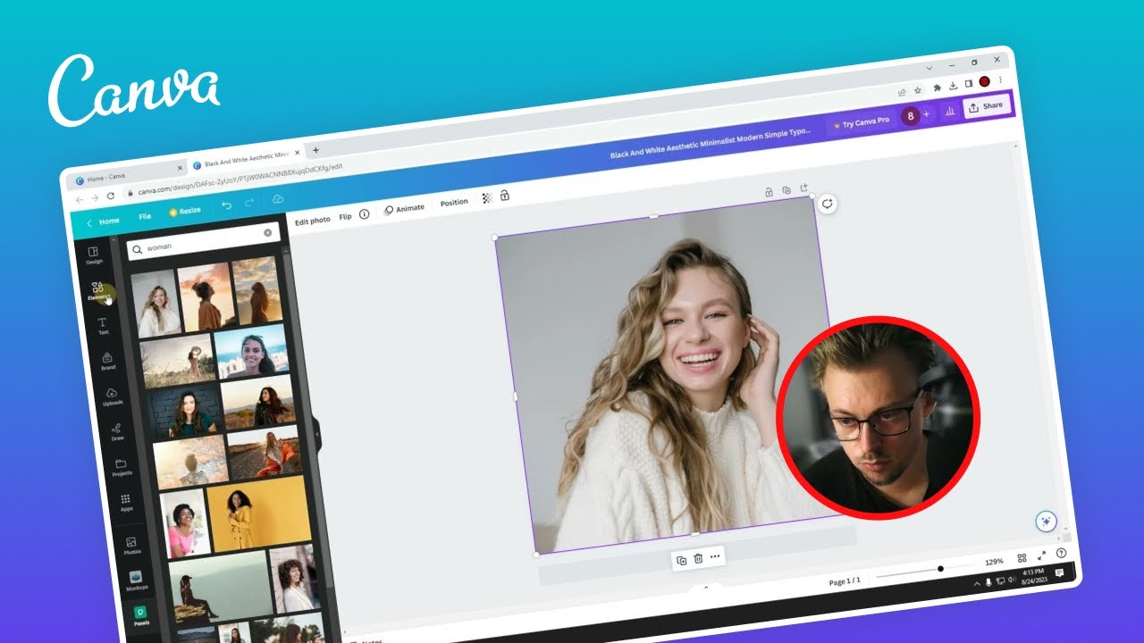 How do you make a ripped paper effect in Canva - YouTube