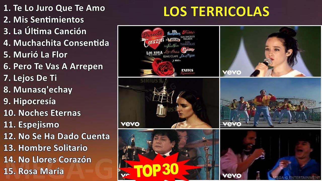 L o s T e r r i c o l a s MIX Grandes Éxitos ~ 1970s Music ~ Top Latin ...