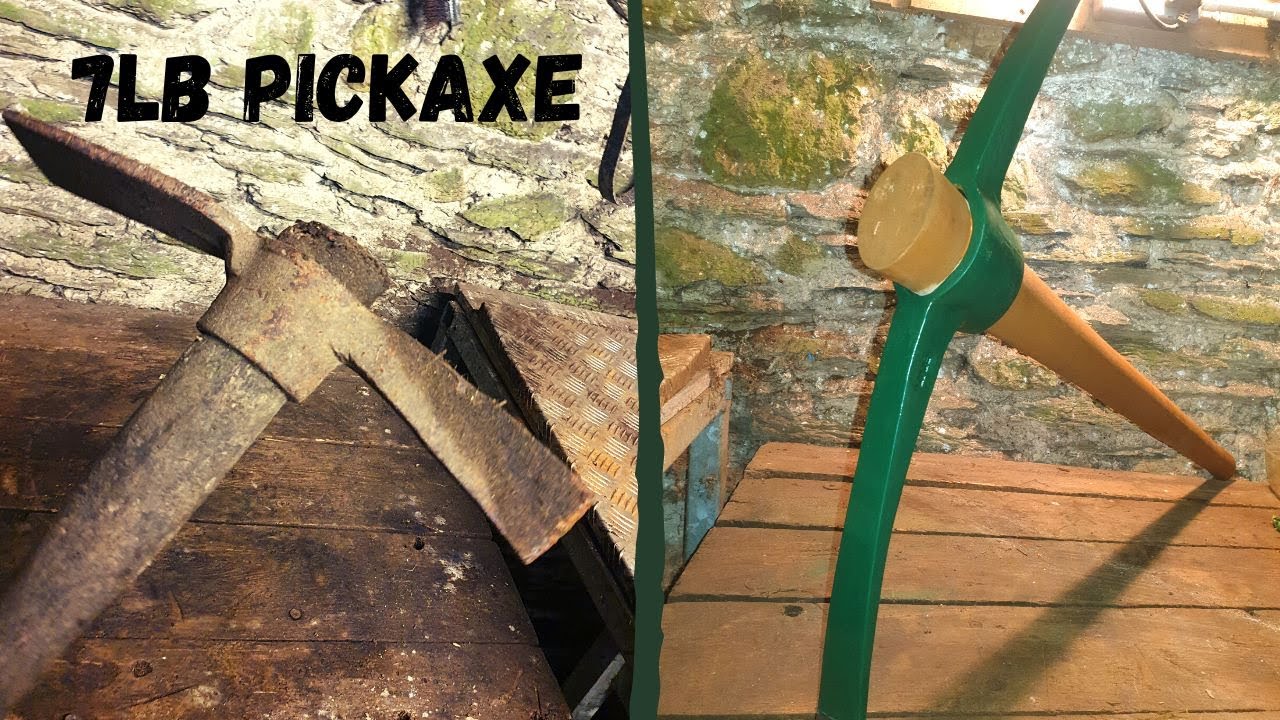 7lb rusty pickaxe restoration - YouTube
