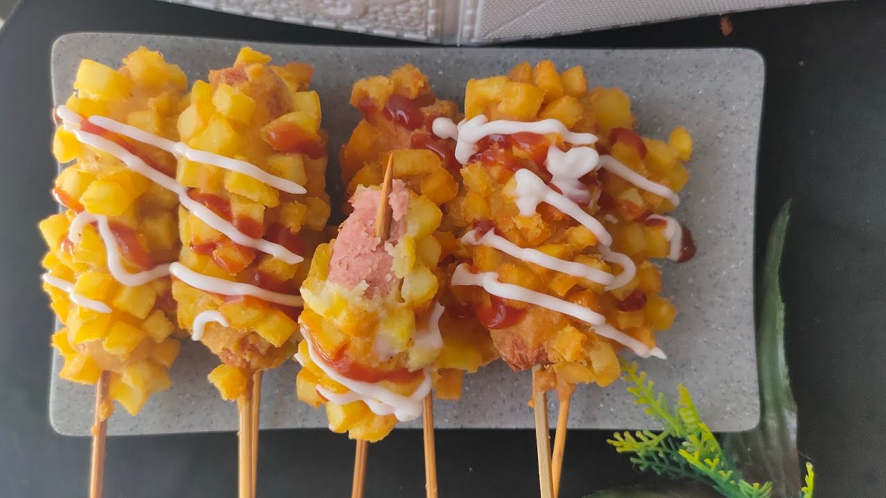 Hot Dog Kentang || Hottang || Cemilan kesukaan keluarga - YouTube