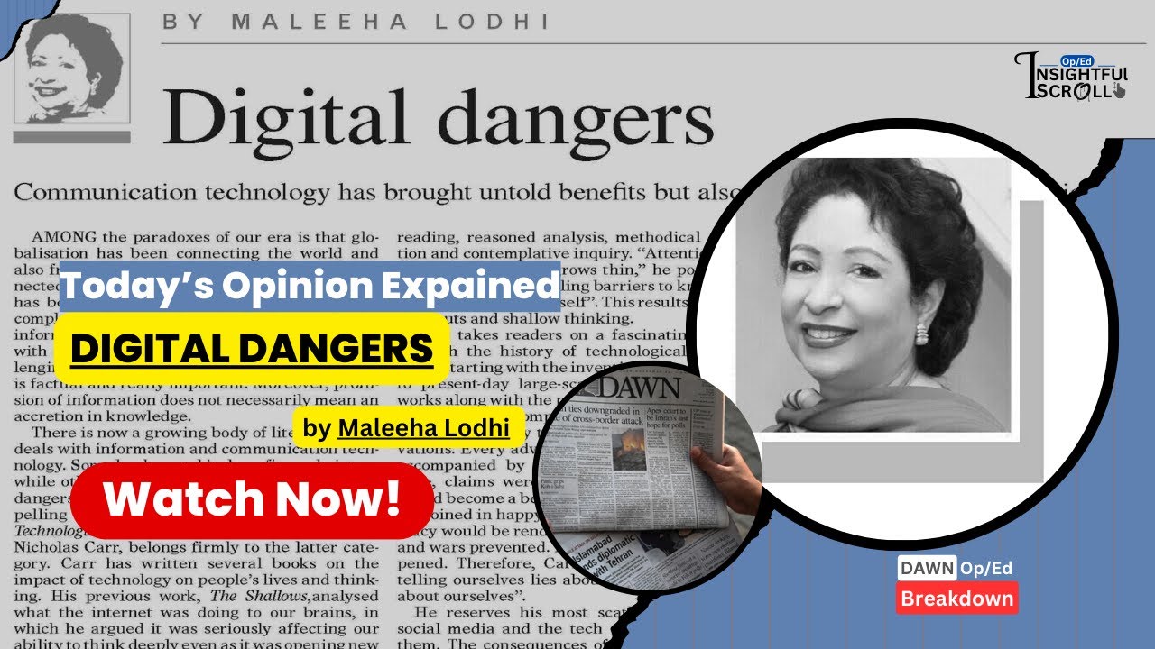 Digital Dangers | Dawn News Opinion Breakdown | Learn English through ...