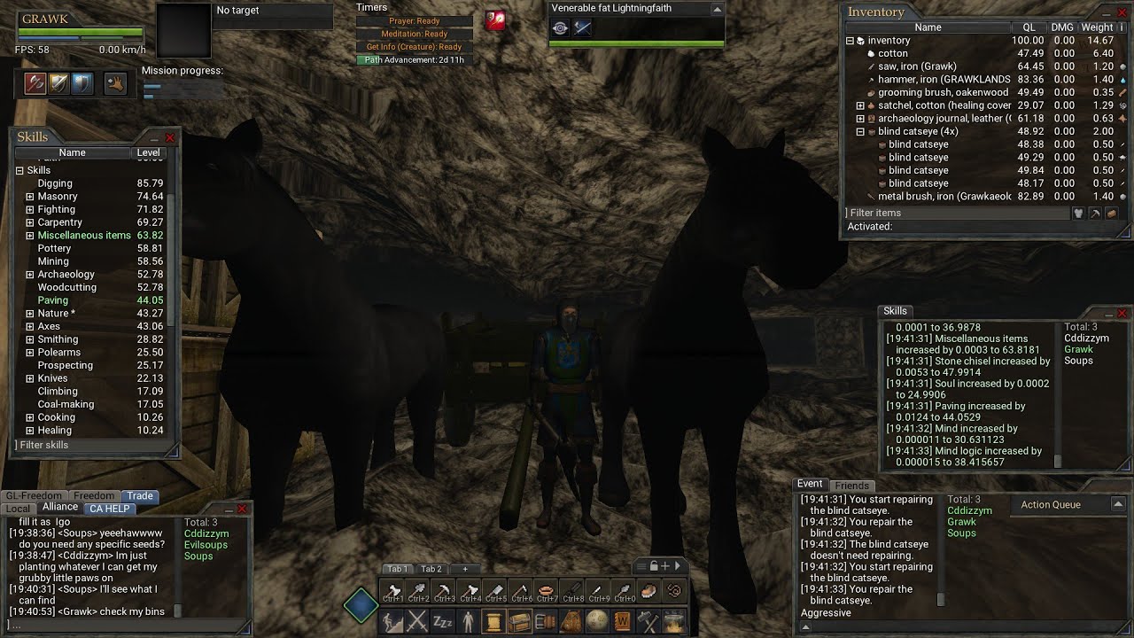 Wurm Online: Saturday Night Grind - Paving - YouTube