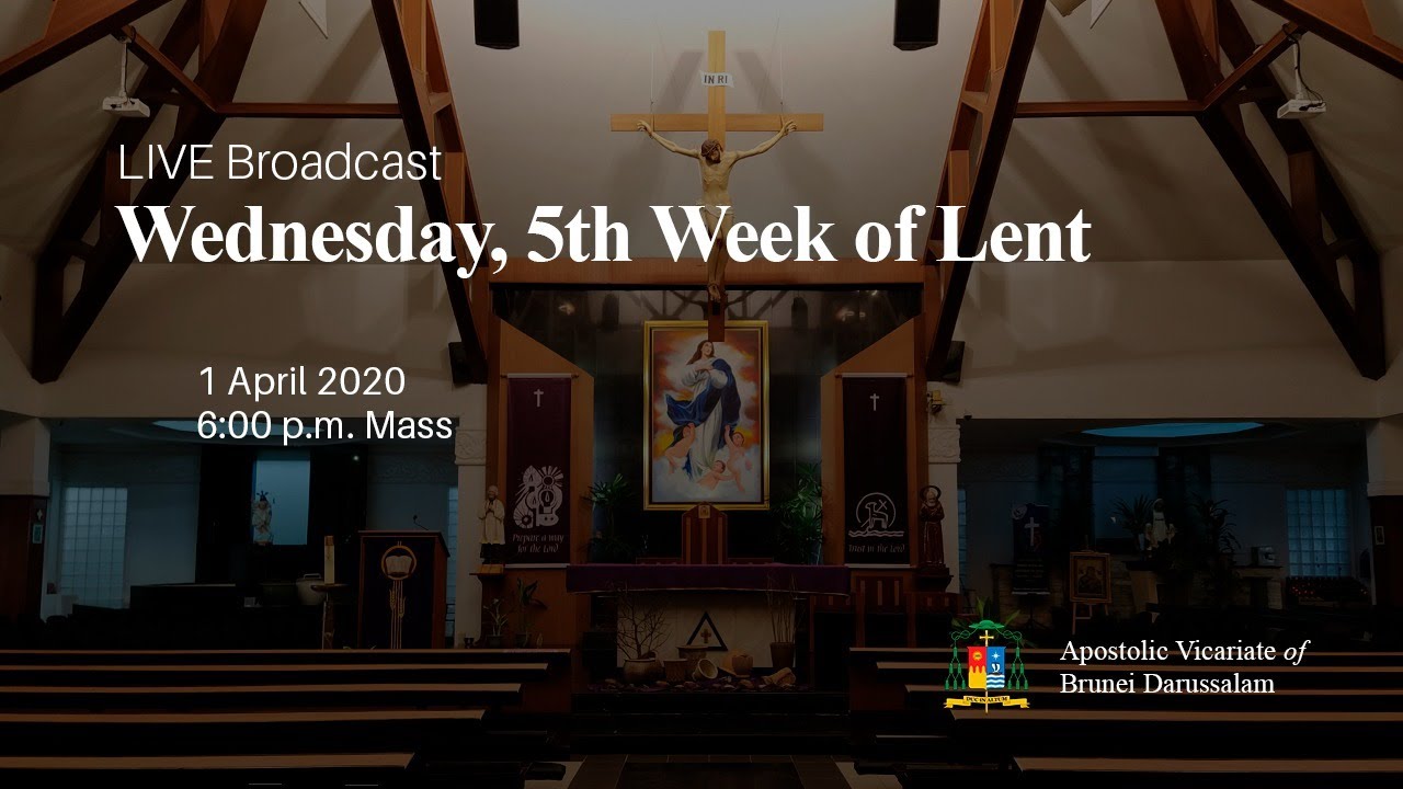 Wednesday - Mass and Novena: 5th Week of Lent - YouTube