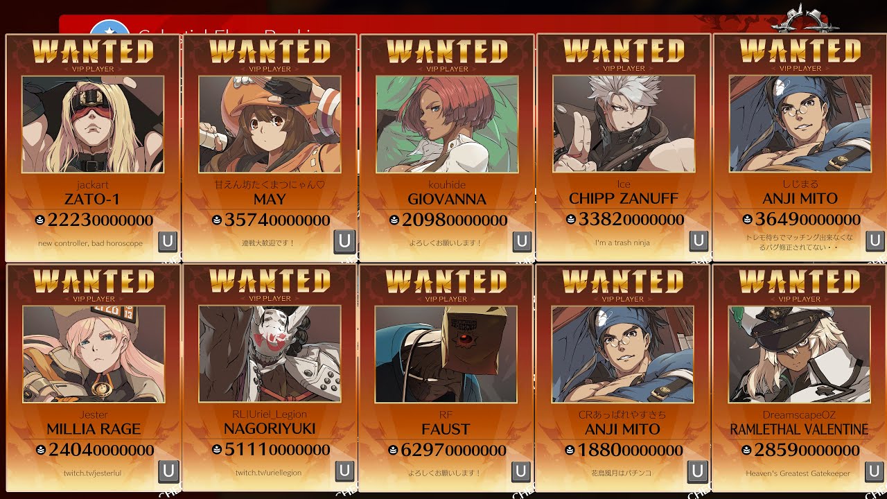 GGST, Guilty Gear Strive - TOP 10 Players (Ranked, PC, September), 4k ...