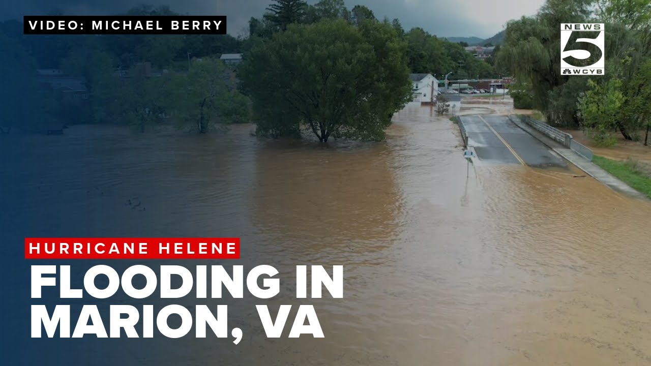 Viewer video shows flooding in Marion, Virginia - YouTube