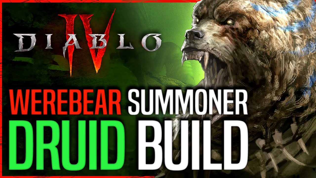 Diablo 4 Druid DPS Build Werebear Summoner (Gear/Skills/Demonstration ...