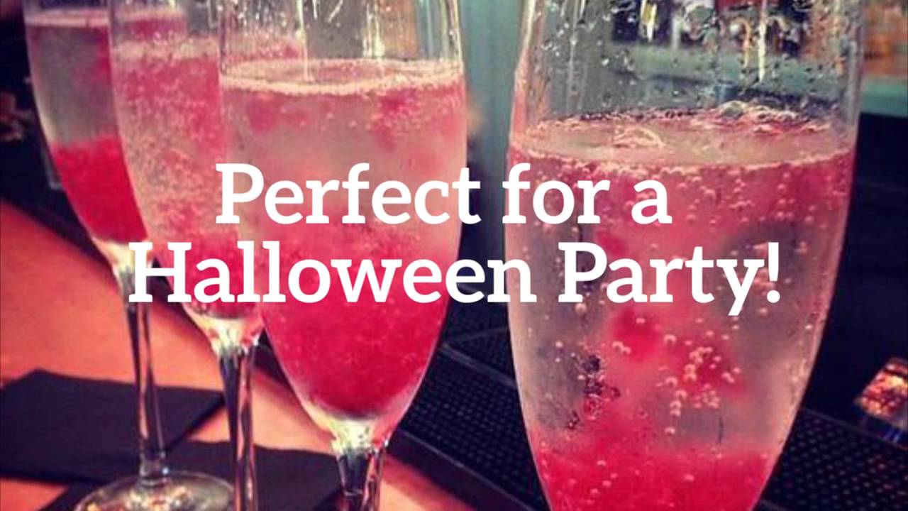 Halloween Molecular Mixology Cocktail Strawberry Caviar Bellini - YouTube
