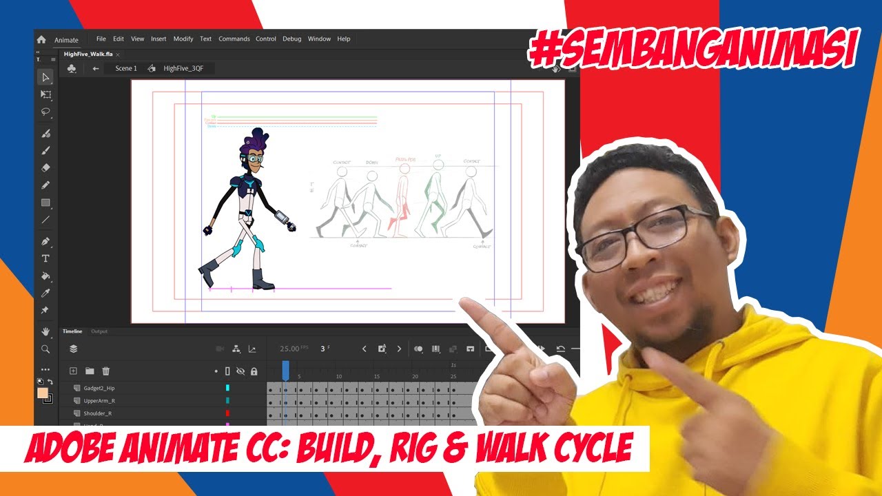 Build, Rig and Walk Cycle - YouTube