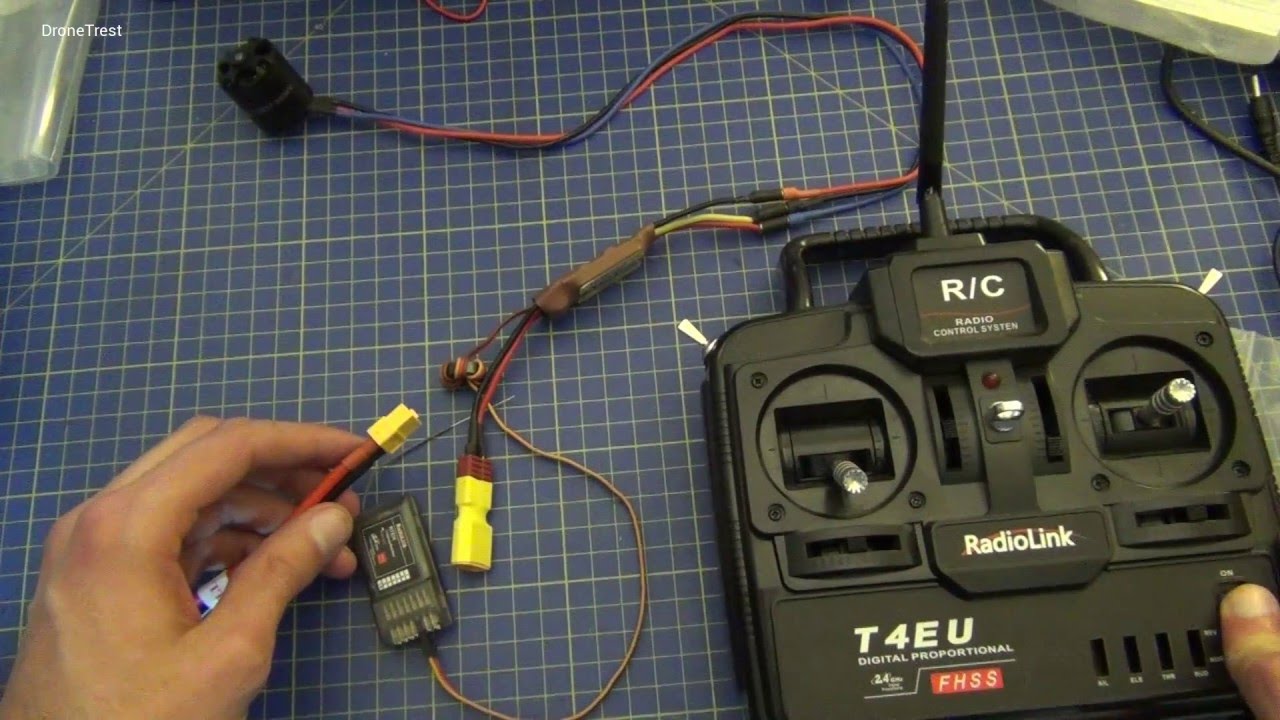 Motor Spin Direction Test with Radio and Receiver - YouTube