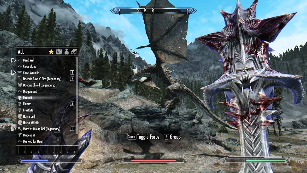 Intense Skyrim Battle (legendary difficulty) - YouTube