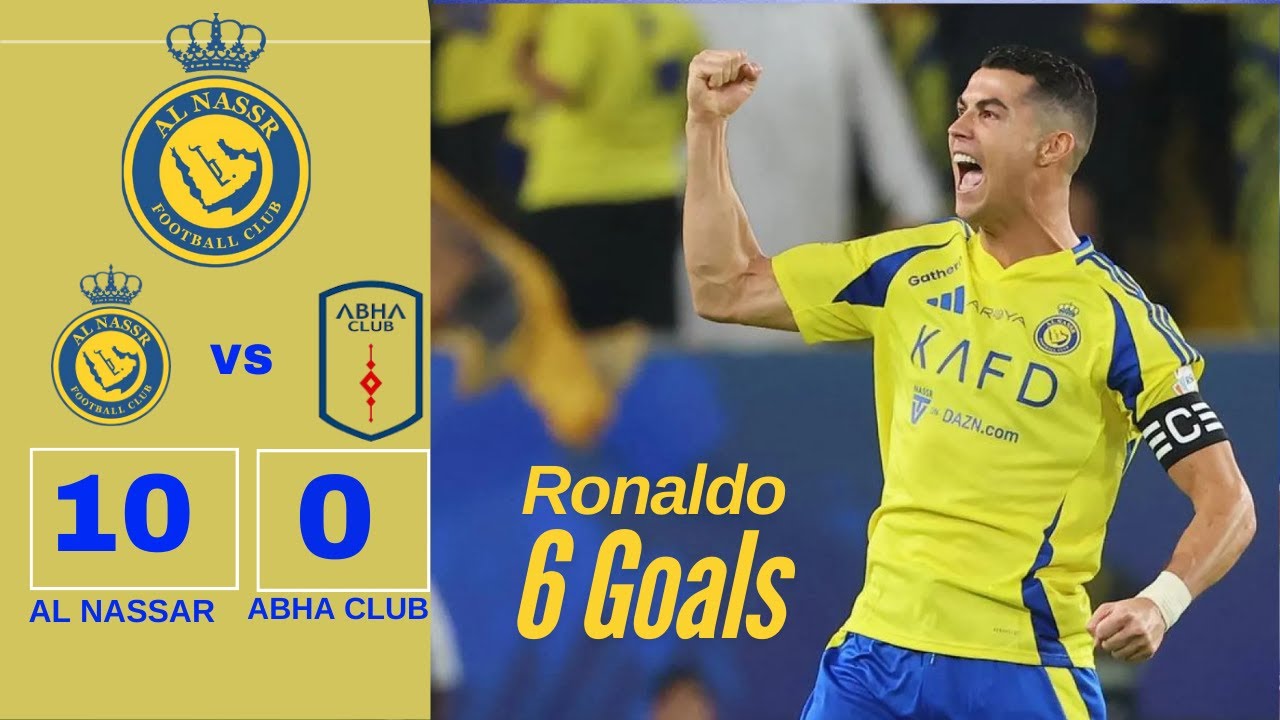 Ronaldo Free Kick Goal Al Nassr Vs Abha Club 8-0 All Goal & Highlights ...