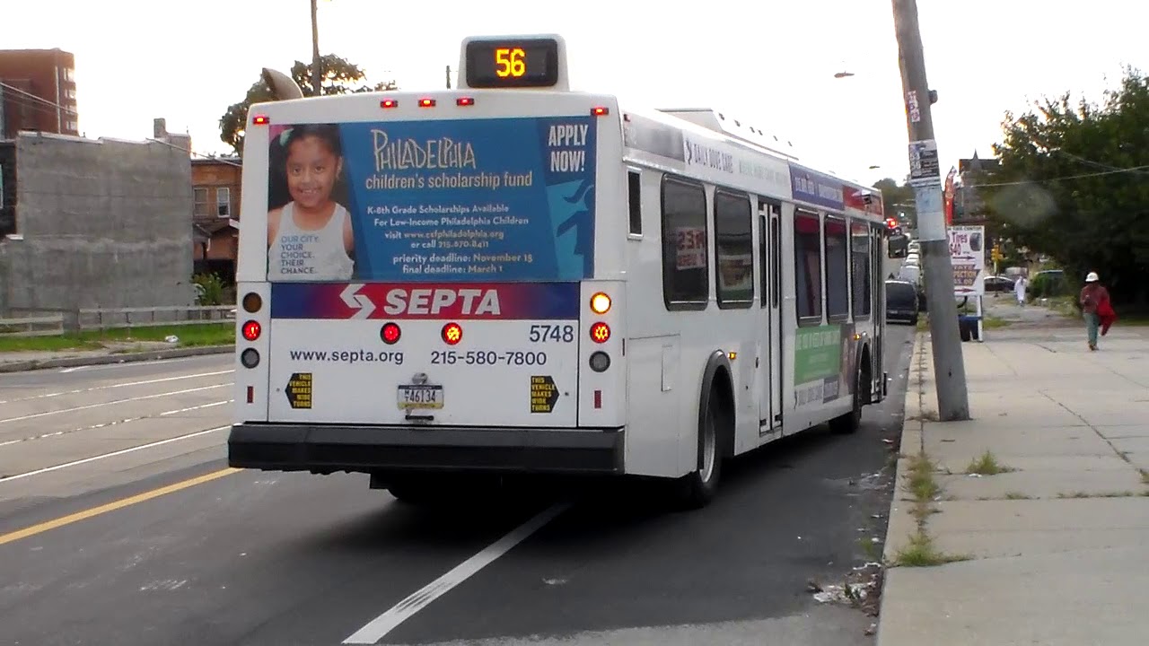 SEPTA BUS: NEW FLYER D40LF 5748 ON ROUTE: 56 PT2 - YouTube
