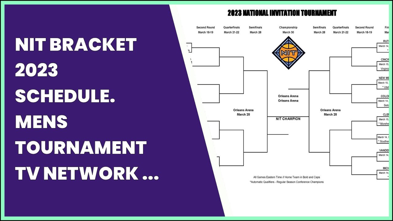 NIT BRACKET 2023 SCHEDULE. MENS TOURNAMENT TV NETWORK NCAA.COM - YouTube