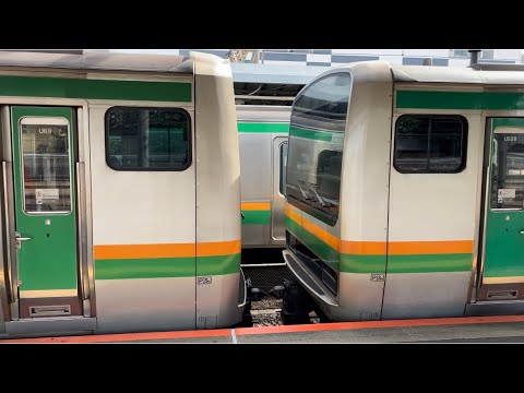籠原駅3番線でE231系1000番台ﾔﾏU69編成とﾔﾏU529編成が切り離し（解結）されるシーン（2024.5.14.8:18） - YouTube