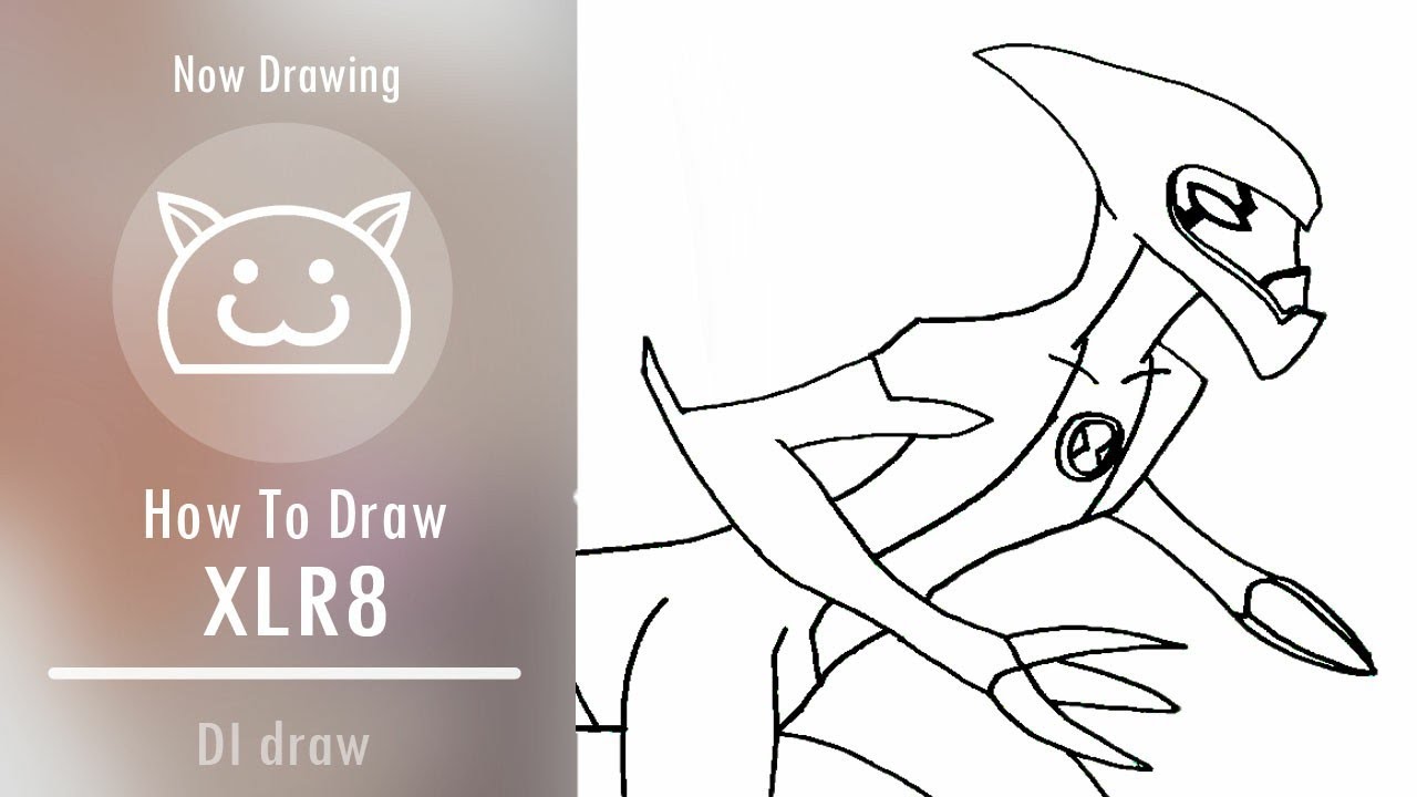 How to Draw XLR8 | BEN 10 - YouTube
