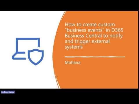 How to create custom “business events” in D365 Business Central to notify & trigger external ...