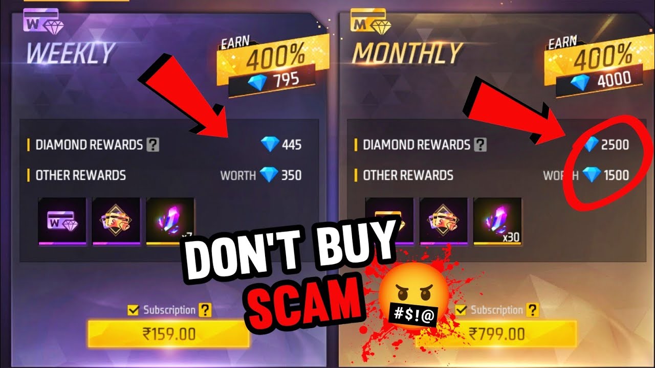 Scam 🤬 Weekly & Monthly Membership 😭 Free Fire | Improvement Membership ...