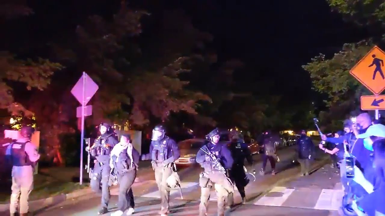 Compilation of Antifa Protest at PPB's North Precinct, Portland, Oregon ...