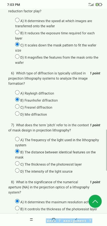 Week 7 Assignment 7 Fundamentals Of Micro And Nano Fabrication Swayam