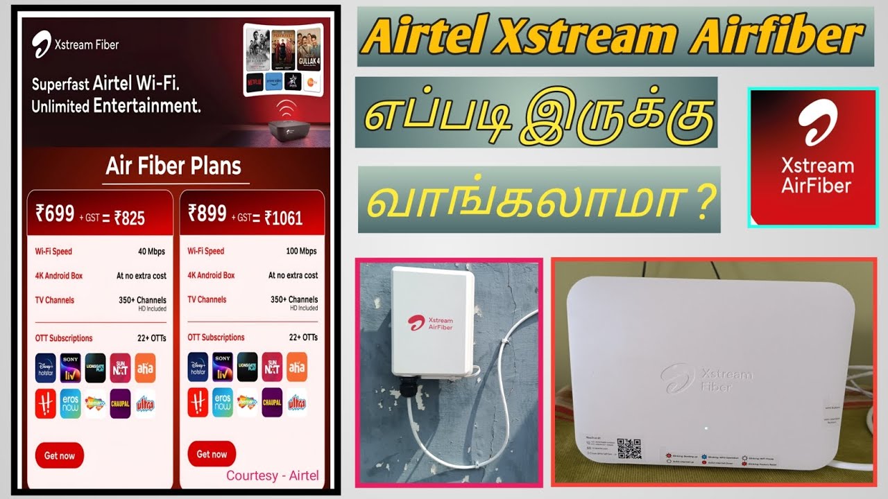 Airtel Xstream Airfiber Unboxing & Review | Airfiber எப்படி இருக்கு ...