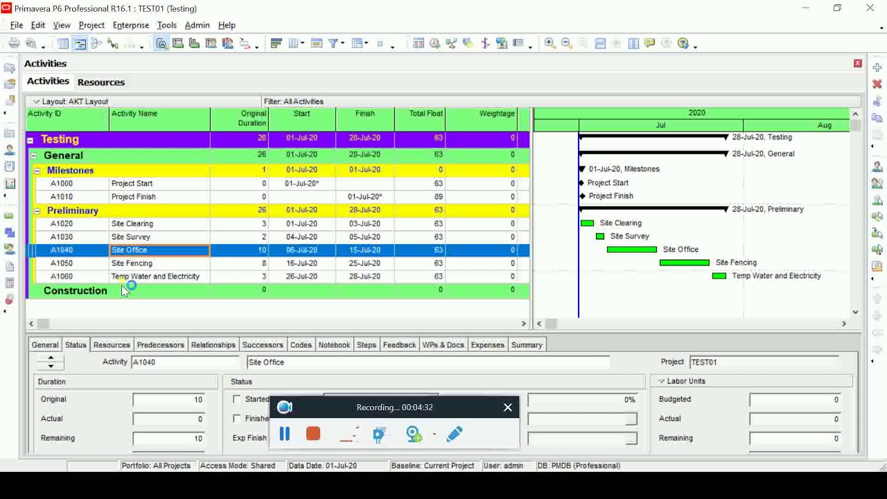 02. Basic Scheduling with Primavera P6 (Part 2) - YouTube