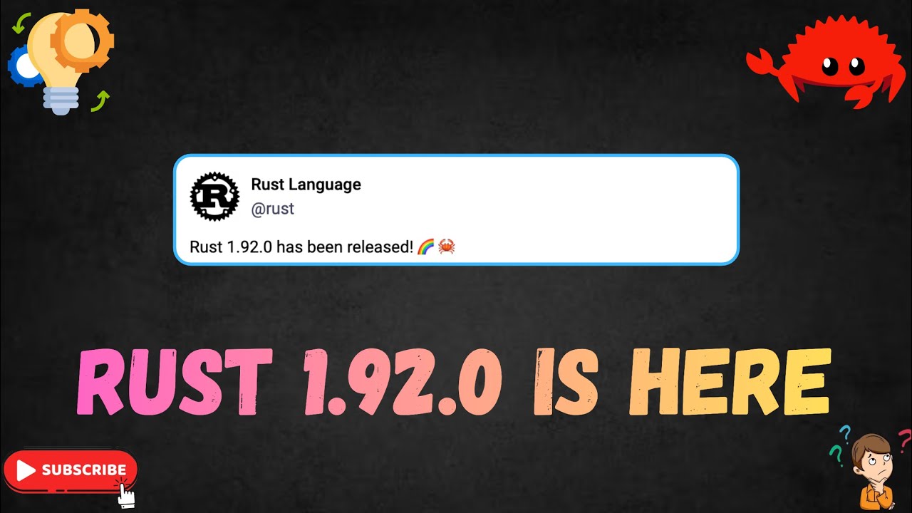 Rust 1.92.0 Release Highlights Compiler Lints APIs And Tooling - YouTube
