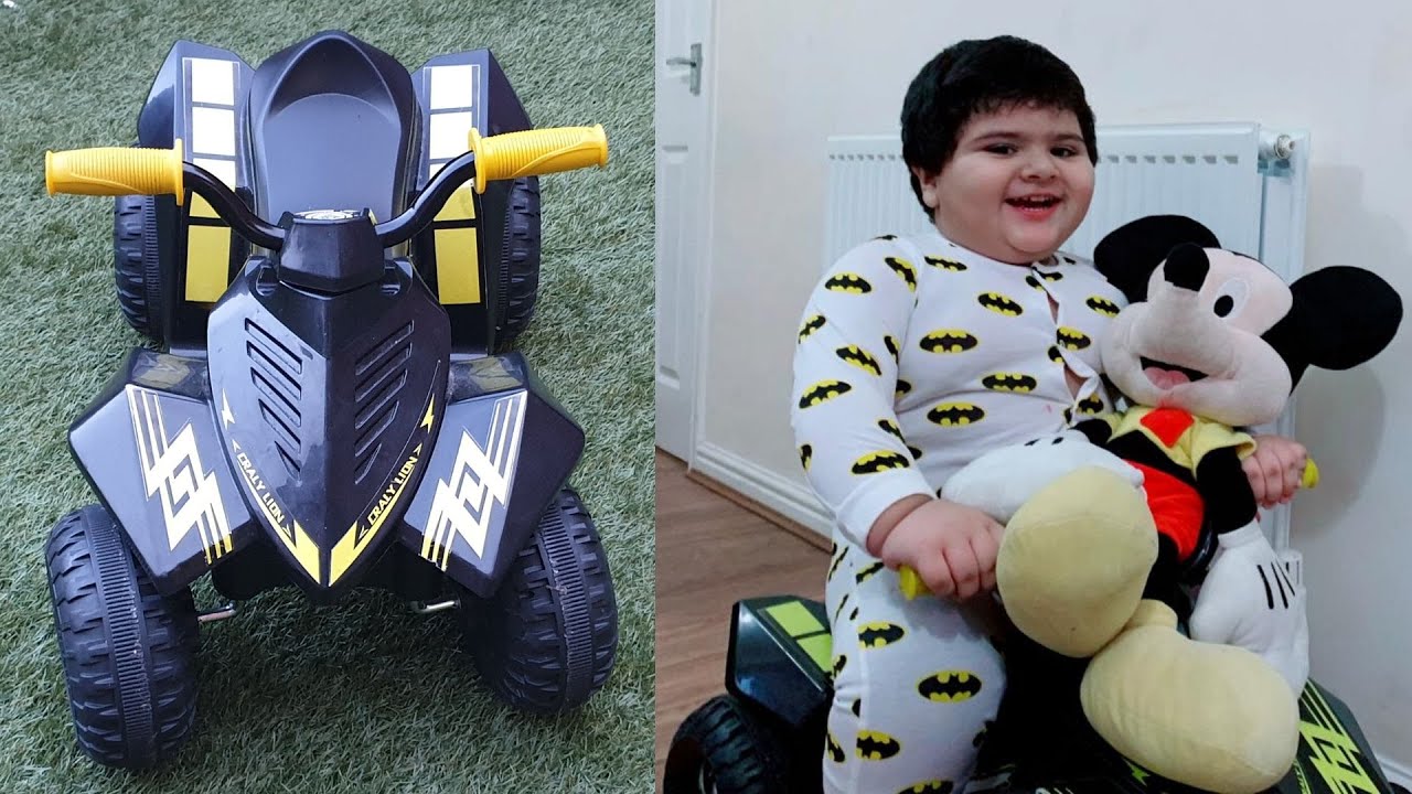 Batmobile Bat Bike Ride On Cars Power wheels kids Racing Fun - YouTube