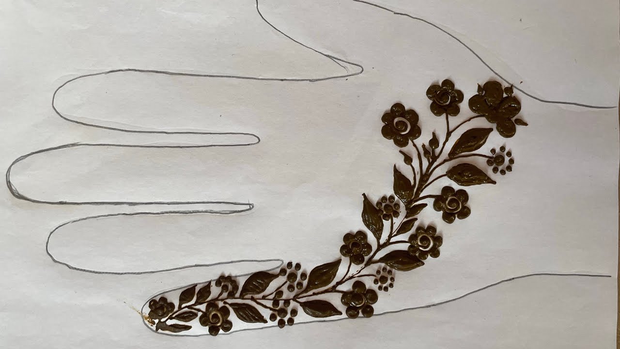 Mehandi design using floral and Leaf | 2023 latest mehandi | 😍😍😍 - YouTube