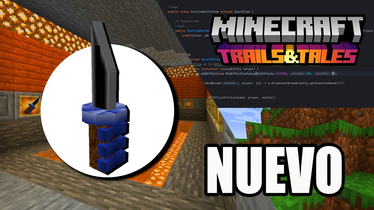 ¡PUSE un Cuchillo de Caza en Minecraft 1.20 y te muestro cómo ...