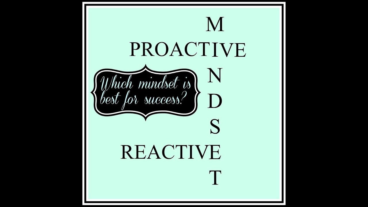 Motivational Monday: Proactive Vs Reactive Mindsets - YouTube