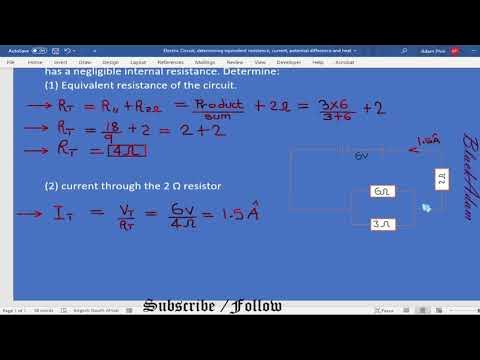 Electric Circuit, determining equivalent resistance, current, potential ...