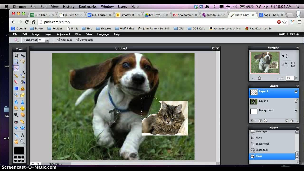 Combining 2 Photos in Pixlr advanced - YouTube