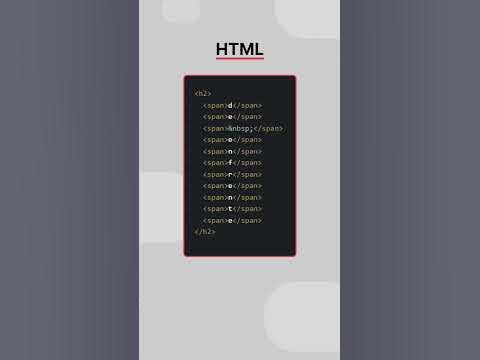 CSS Creative Text Animation Effects | Amazing Text Animated Text | #html #css #shorts #coding ...