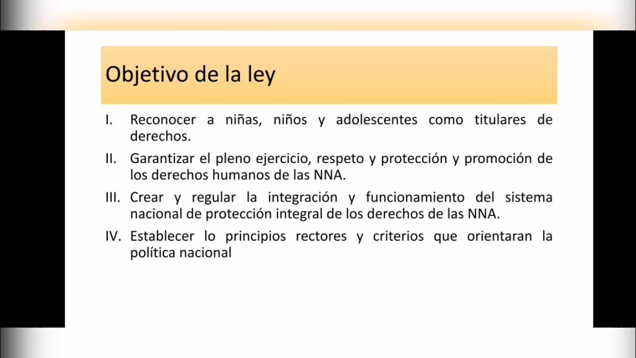 Ley General de los Derechos de NNA (Resumen) - YouTube