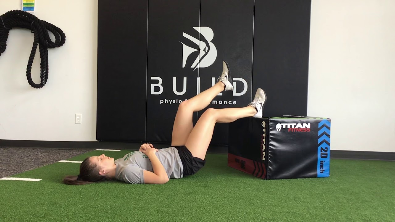 Hamstring Bridge- Eccentric - YouTube