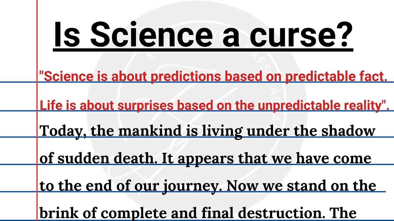 Is Science a Curse? Essay in English with Quotations - YouTube