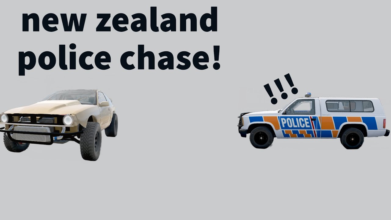 I get chased by the new zealand police in beamng drive! - YouTube
