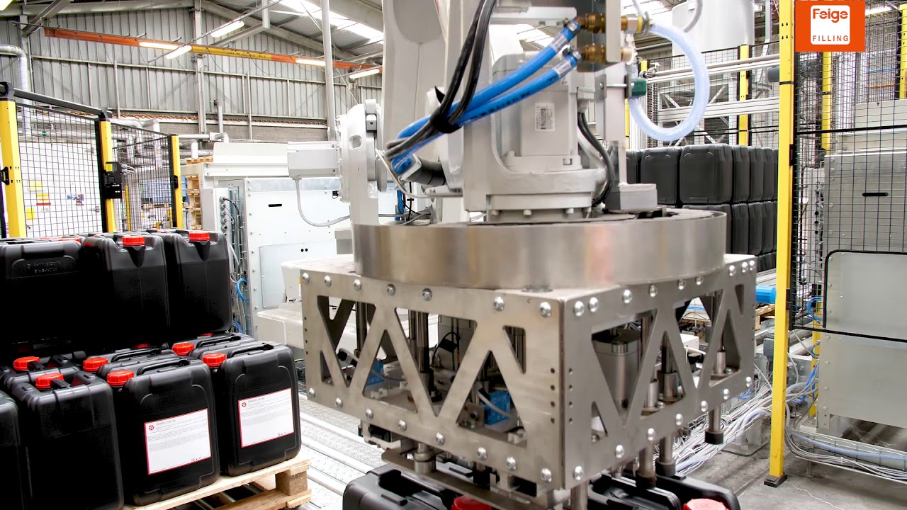 Automatic Can Filler (Feige filling) bij Chevron in Gent - YouTube