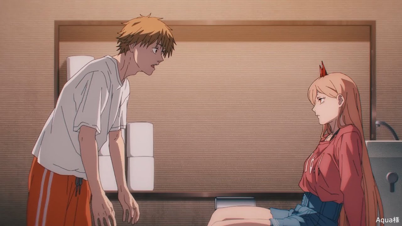 Denji Touches Power s Boobs Chainsaw Man Ep 5 YouTube