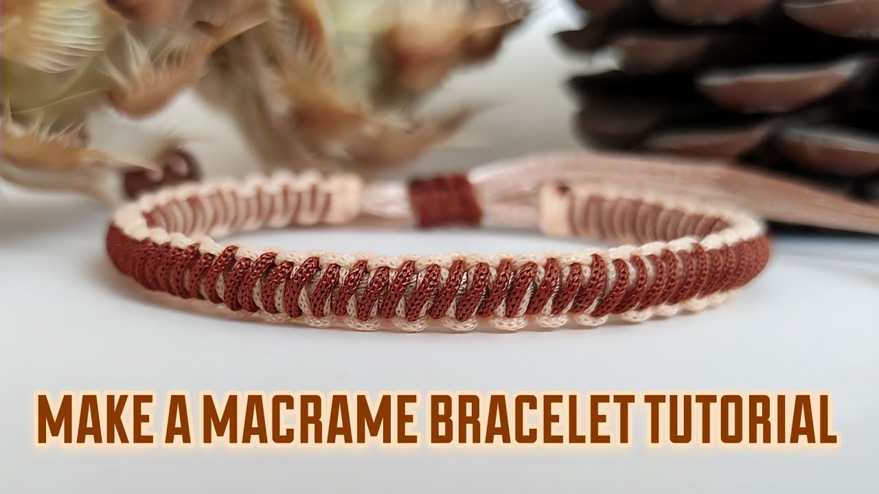 Make a macrame bracelet tutorial /macrame bracelet / DIY - YouTube