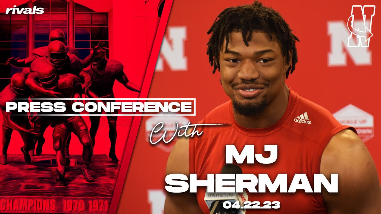 Nebraska Football: MJ Sherman press conference (04.22.23) - YouTube