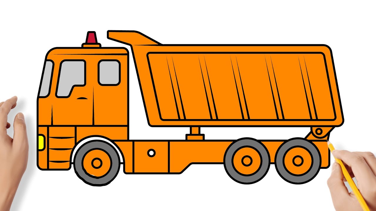 How To Draw Dump Truck - Truck Drawings - YouTube