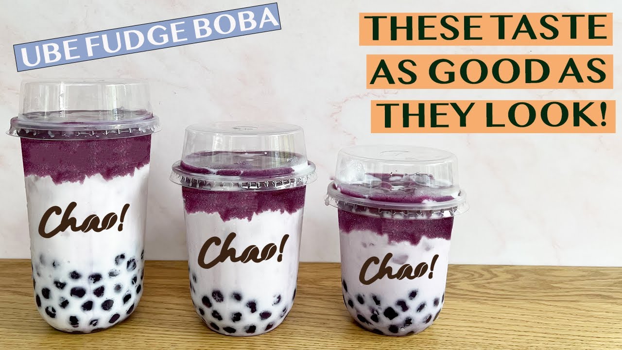 SPECIAL EDITION UBE: UBE FUDGE BOBA LATTE #musttry Recipes for 12, 16 ...
