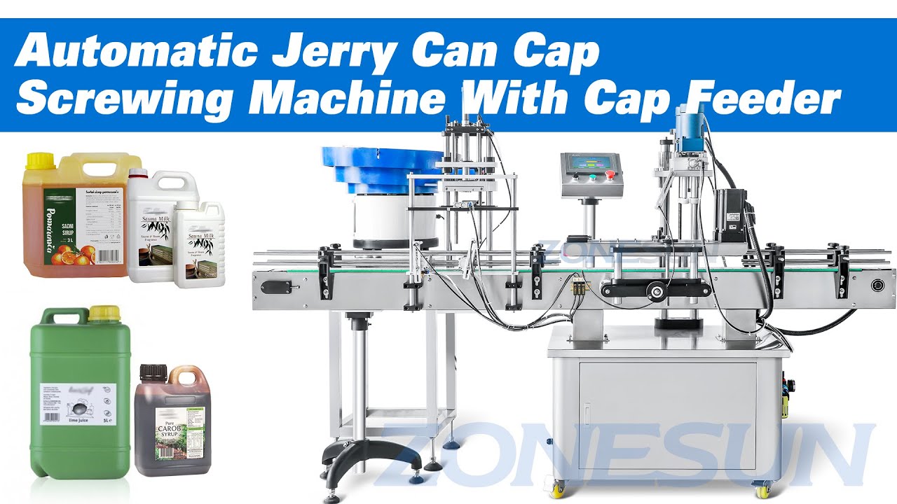 How To Use Automatic Oil Plastic Jerry Can Capping Machine? - YouTube