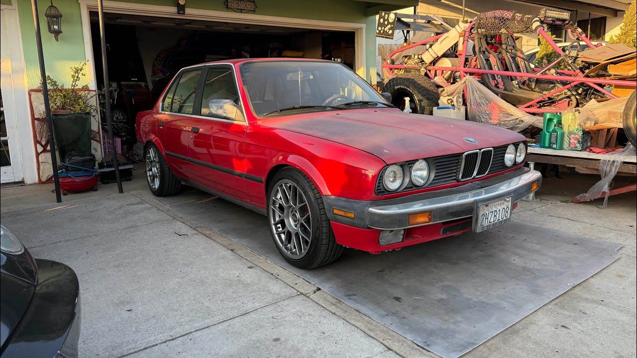 Lowering my daughter’s E30… - YouTube